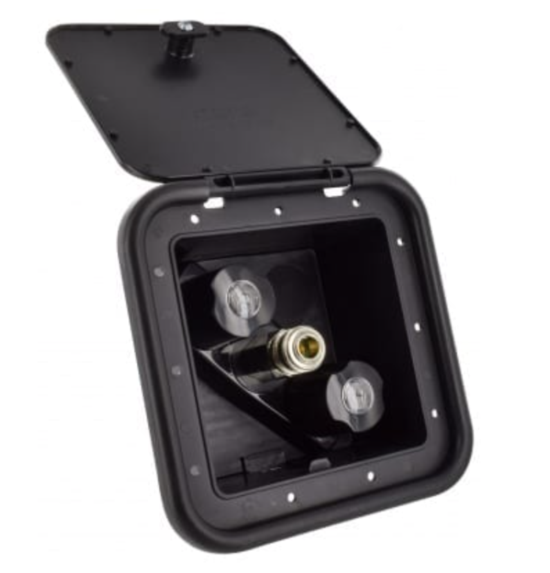 ProCamp RV Spray-Away Two Handle Hot and Cold Outlet with Quick Connec