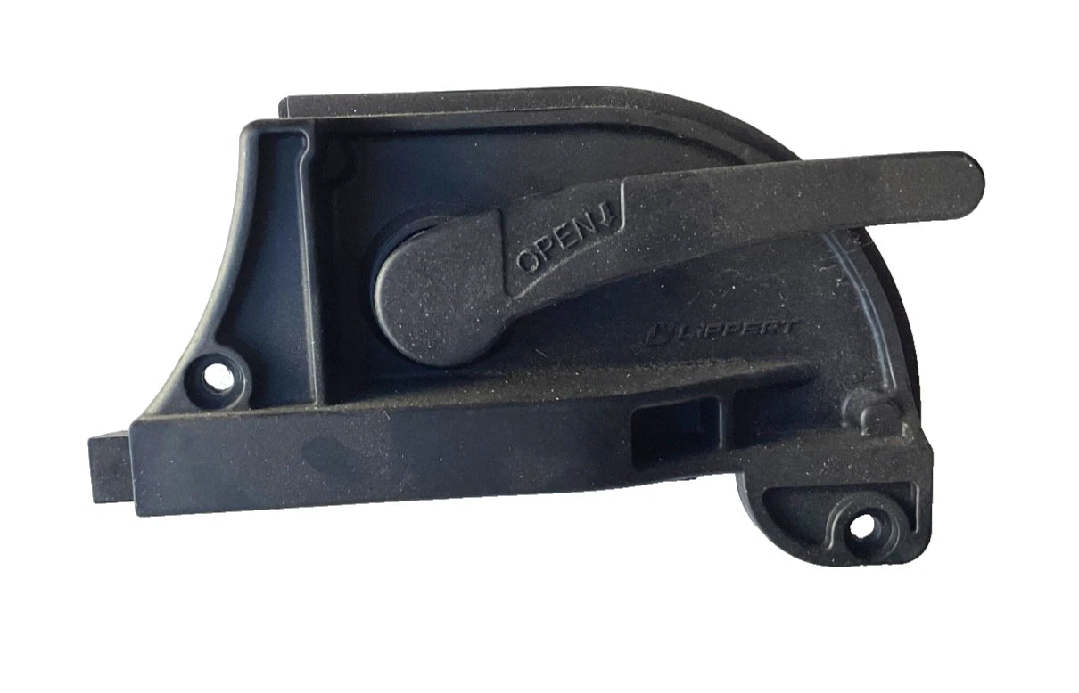 RV LCI Screen Door Latch Handle Replacement (1st photo is inside campe