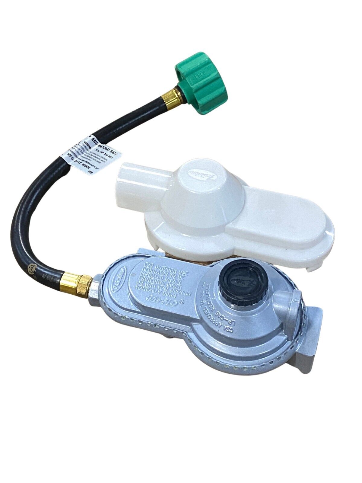 Fairview GR-9950XF RV LP Propane 2 Stage Gas Regulator W/ 12" Hose & C