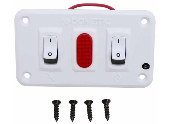 RV Atwood Dometic Water Heater White Dual 12V Switch Panel 91230 Gas