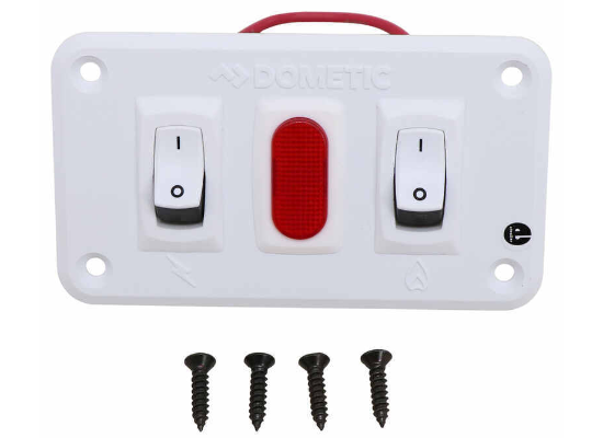 RV Atwood Dometic Water Heater White Dual 12V Switch Panel 91230 Gas