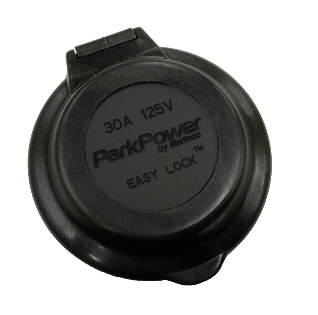 Park Power Marinco BLK 30 AMP / 125 VOLT Inlet Cover and Bezel RV