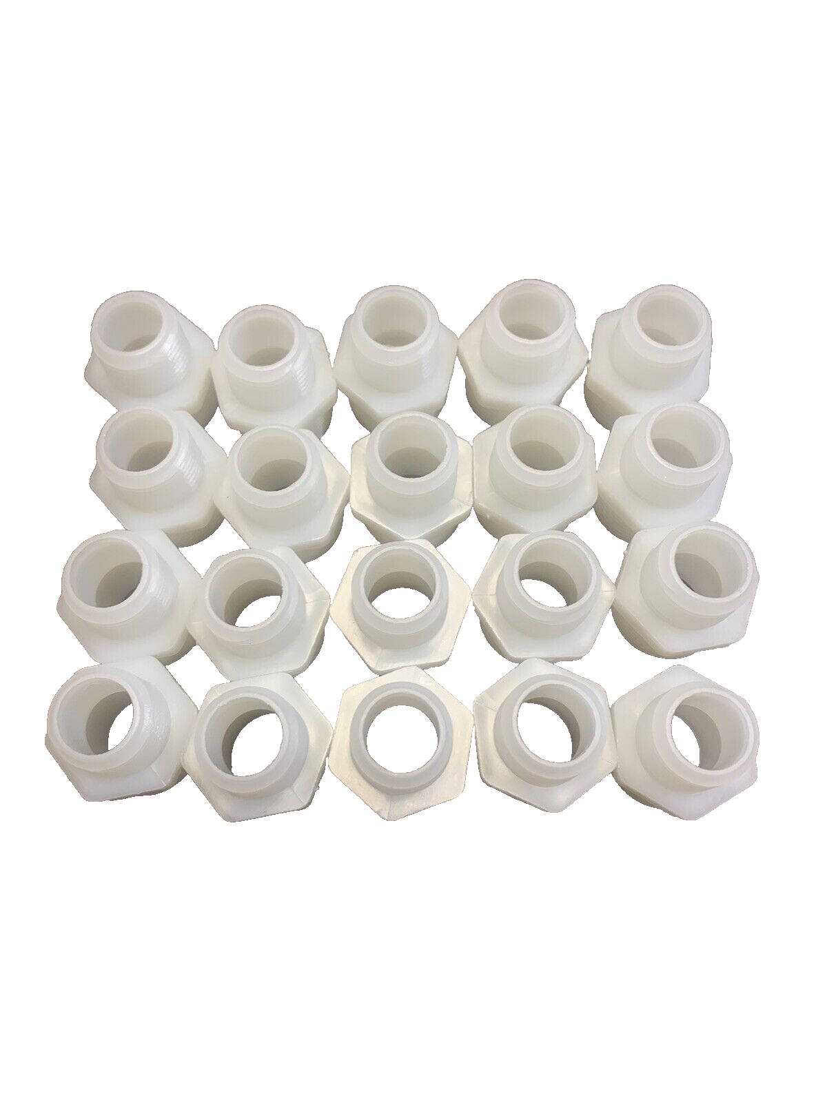 20pack 3/4"MNPT X 1/2"MNPT Hex Nipple Nylon Reducer Nipple