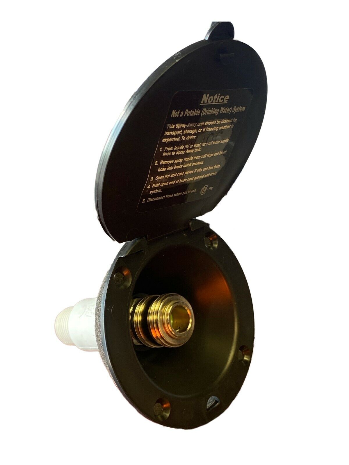 ProCamp RV Exterior Spray Port Hook-Up Quick Connect RV Exterior Inlet