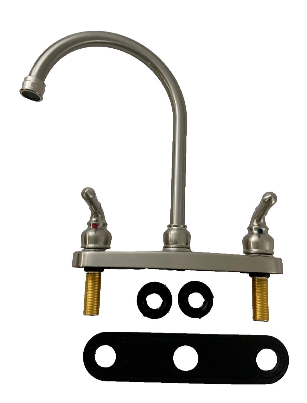 Dual Handle Kitchen Faucet Brushed Nickel