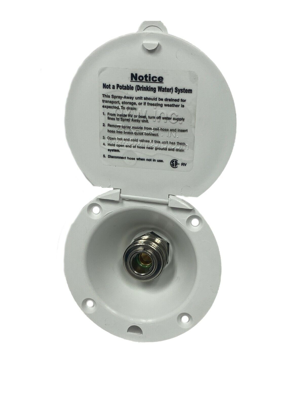 ProCamp RV Exterior Spray Port Hook-Up Quick Connect RV Exterior Inlet
