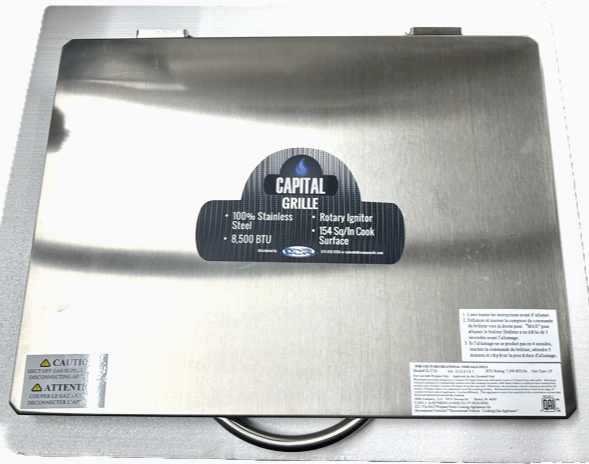 Capital Grille Stainless Gas Drop in Cooktop Replacement Cover D-2728