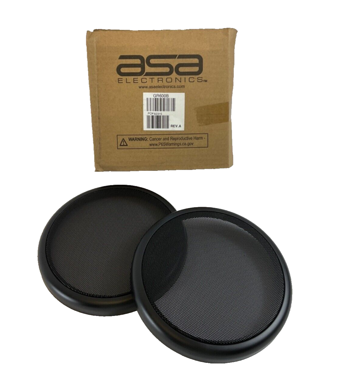 ASA Electronics 6" Speaker Grill GR600B 2Pack Black RV
