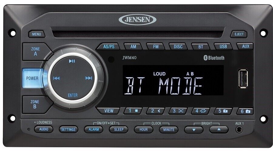 Jensen JWM40 Bluetooth Wall Mount Stereo RV Motor Home Travel Trailer
