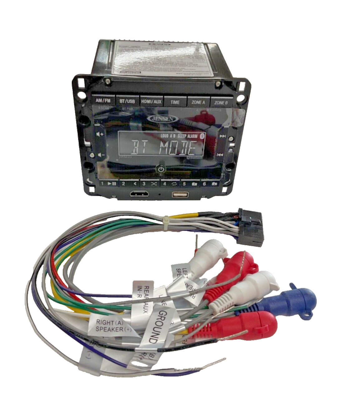 Jensen RV Stereo - Single/Double DIN - Bluetooth, HDMI, USB -24W - 2 Z