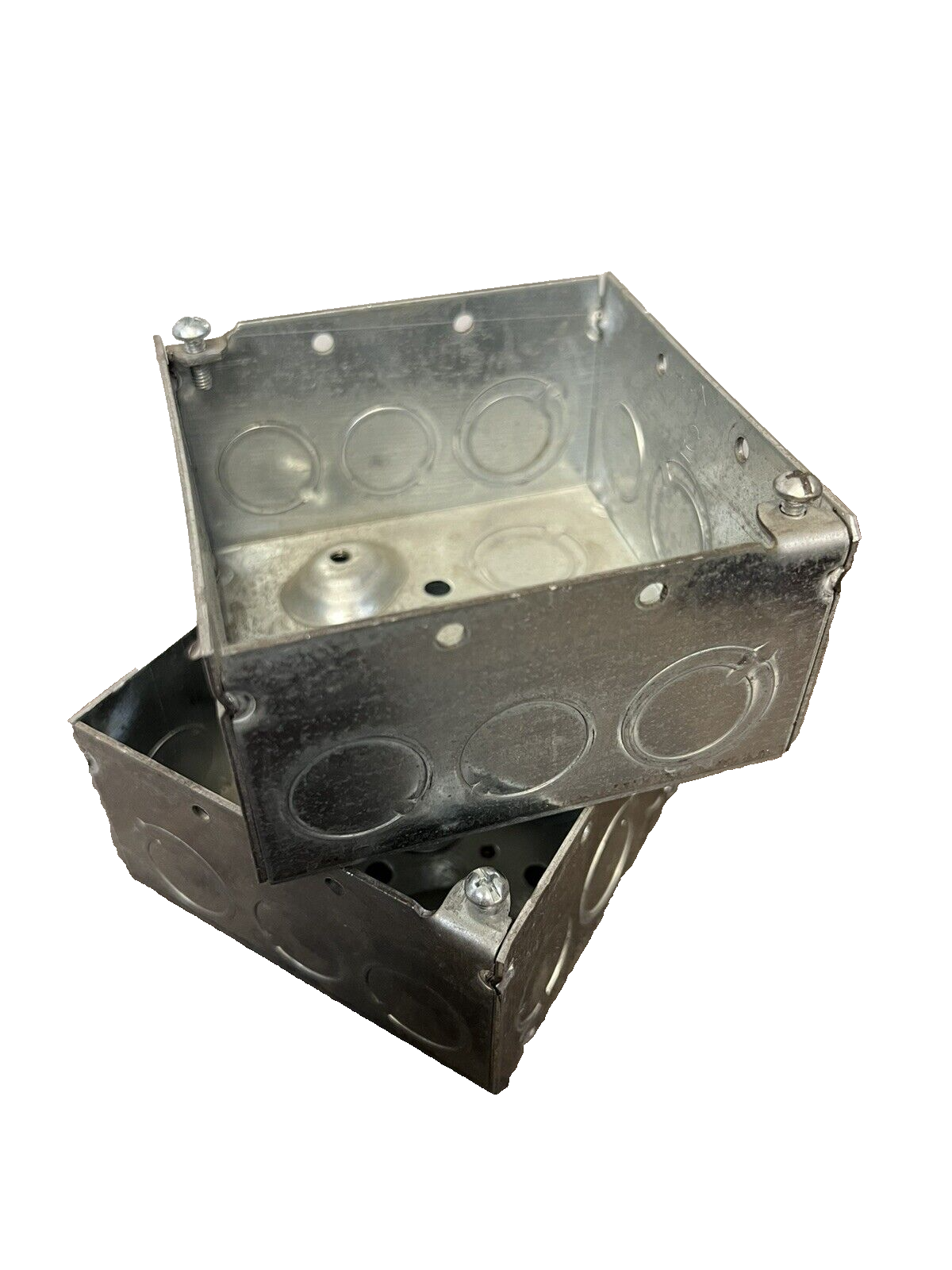 4" X 4" X 2 1/4" Galvanized Steel Utility Box 2 Pack