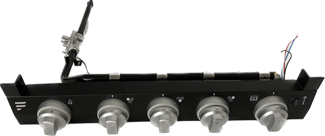 Furrion Stove- RV Front Panel Module Black W/ Silver Knobs F1S17L02A-B