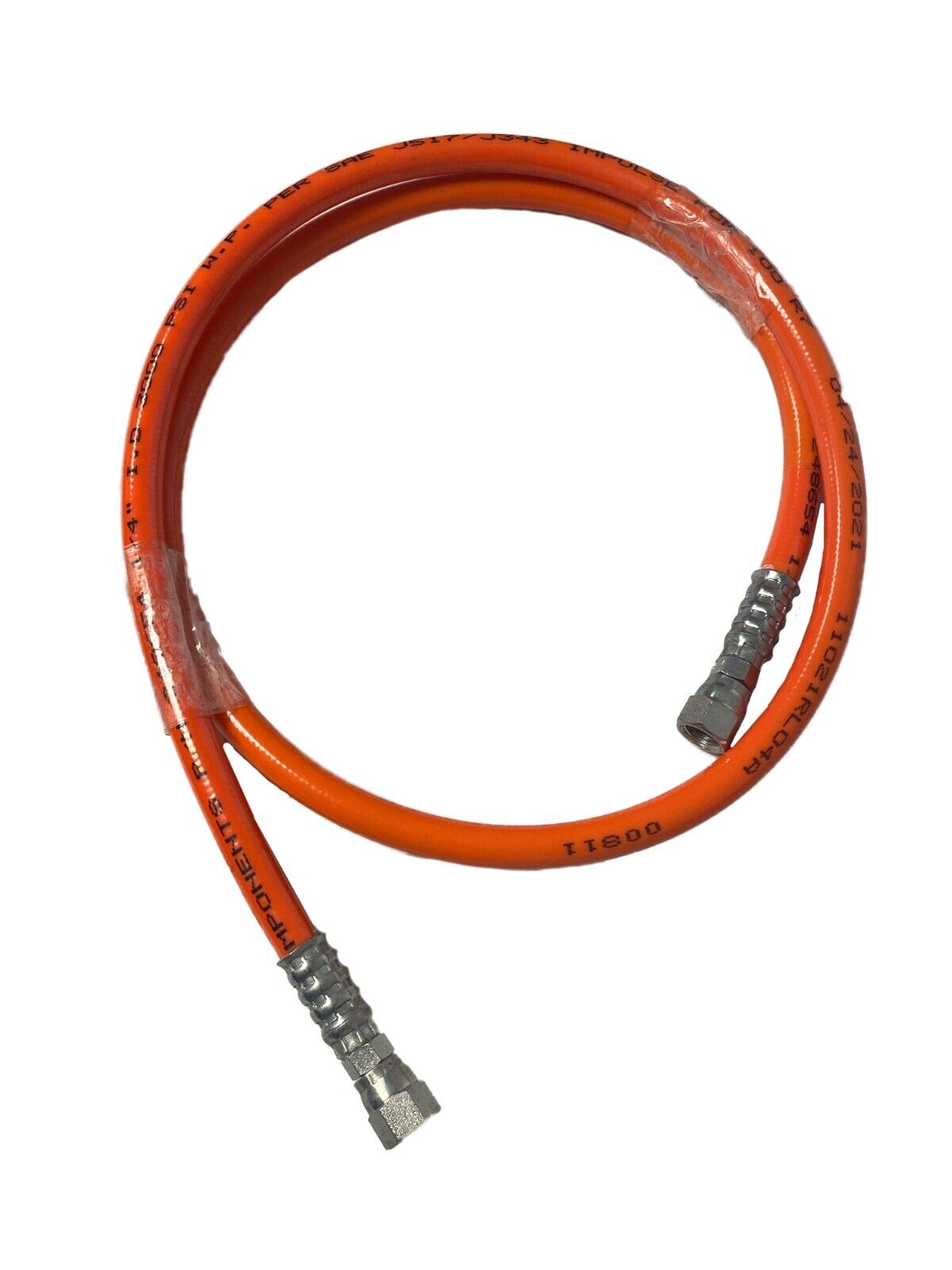 Lippert 248654 Hydraulic Hose 3000 PSI - 1/4" #4 JIC Fitting - 45" Len
