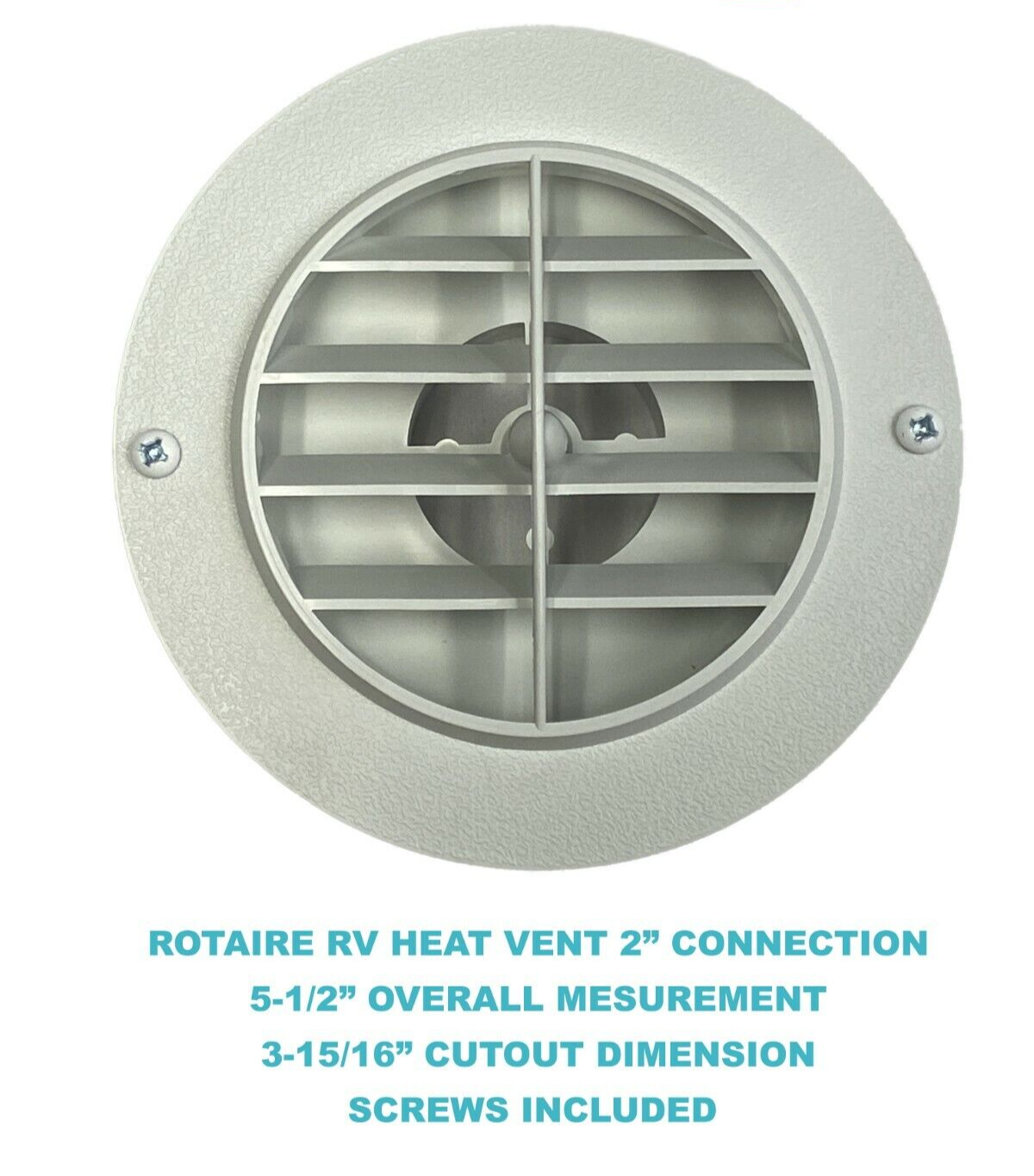 ProCamp RV 2" Duct Rotaire Swivel Circle RV Heat Vent Furnace Plastic