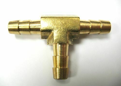 10pc Brass T Barbed Tee Fitting 1/4 Hose Air Fuel Boat MettleAir 123-4