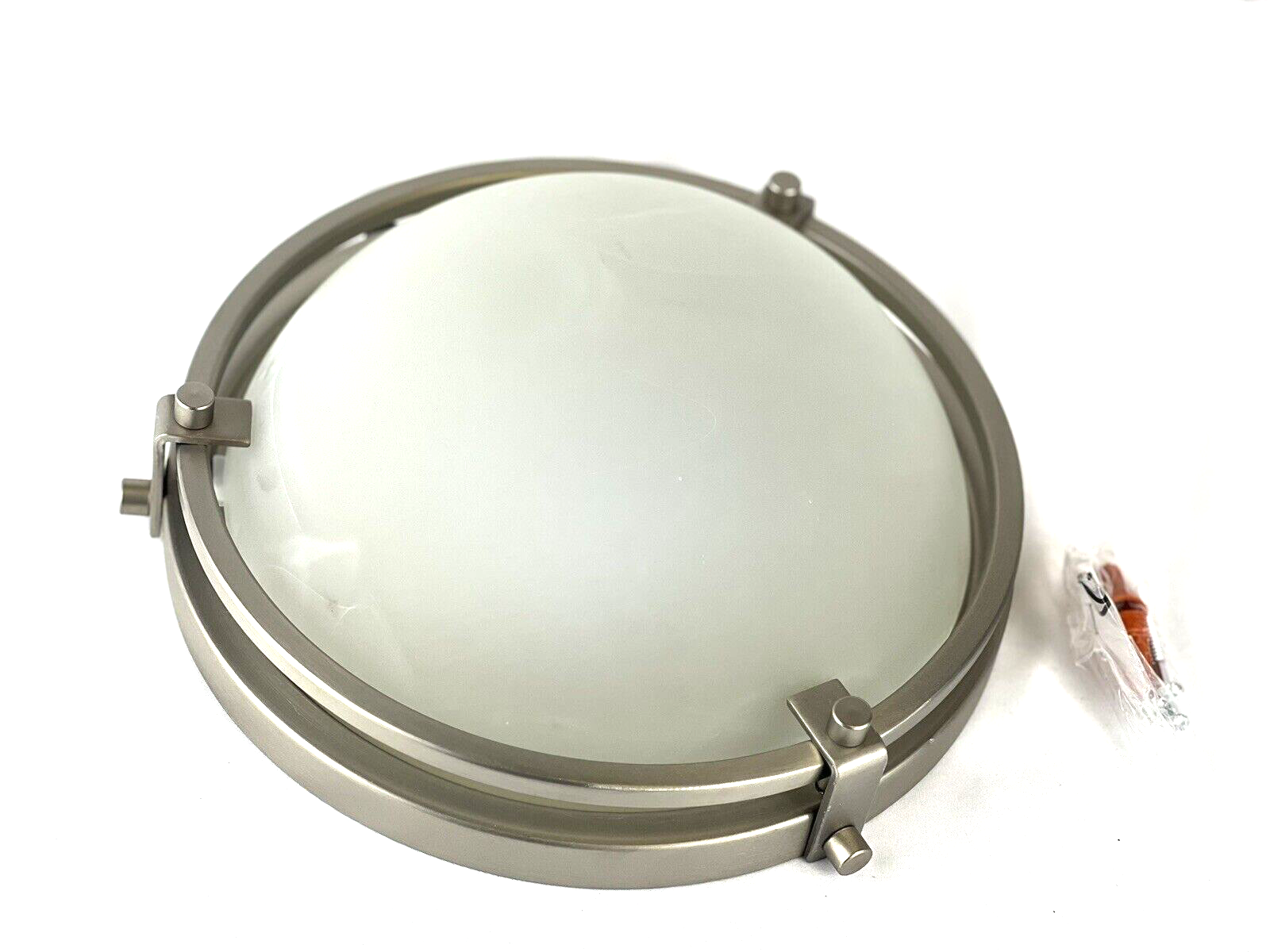 RV QAI RVSMD-BF-170224S-401 Dinette Dome Light 12V Satin Nickel Glass