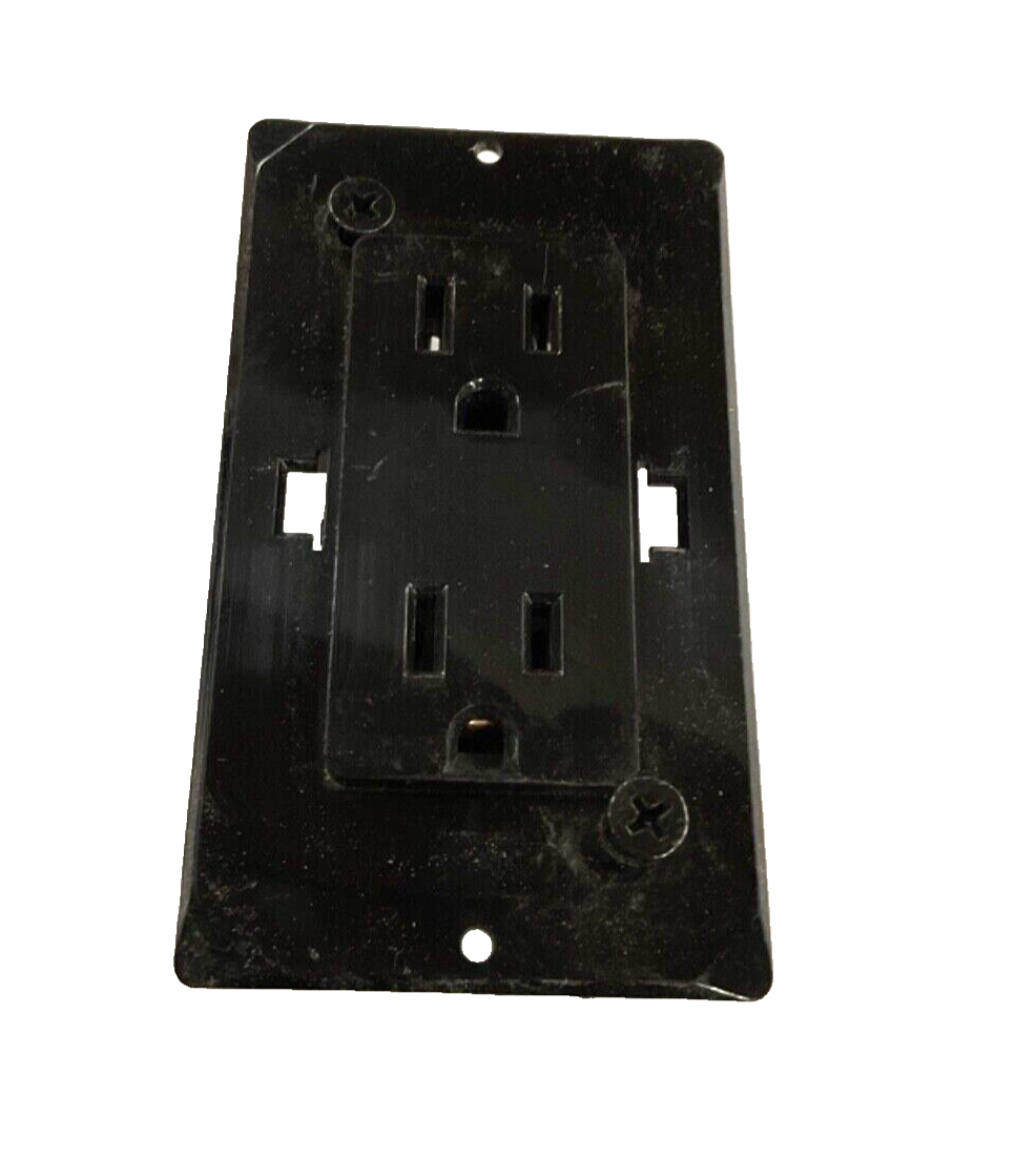 Wirecon Self-Contained Universal Duplex Receptacle Black